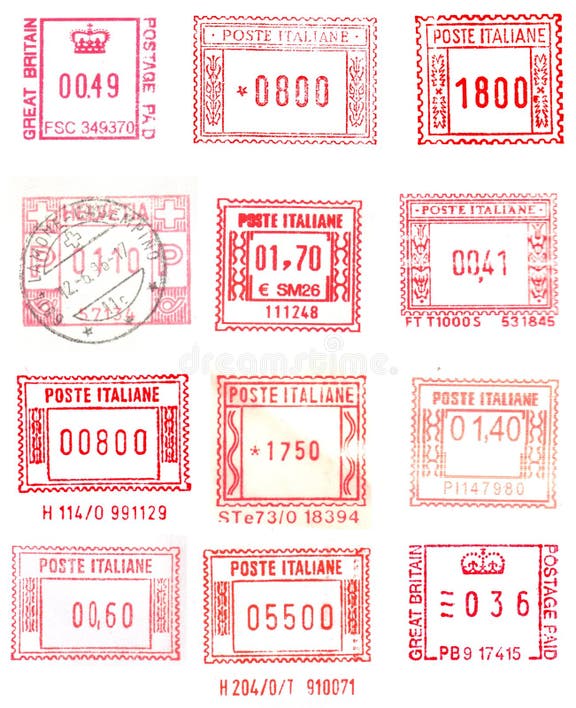 Rectangular postage stamps stock illustration. Illustration of ...