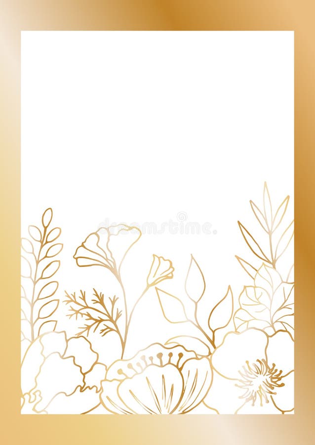 Rectangular Postcard Template with Rectangular Frame, Full Border with ...