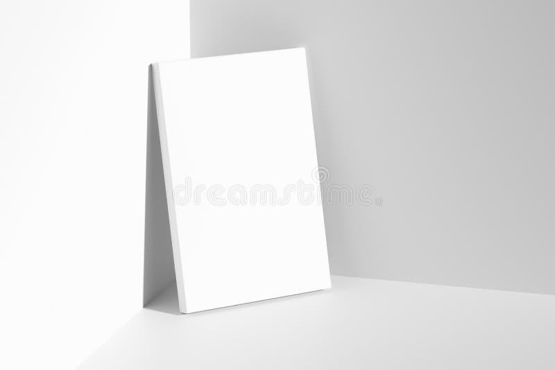 Rectangular Poster on Floor in Corner Diagonal Top View Stock ...
