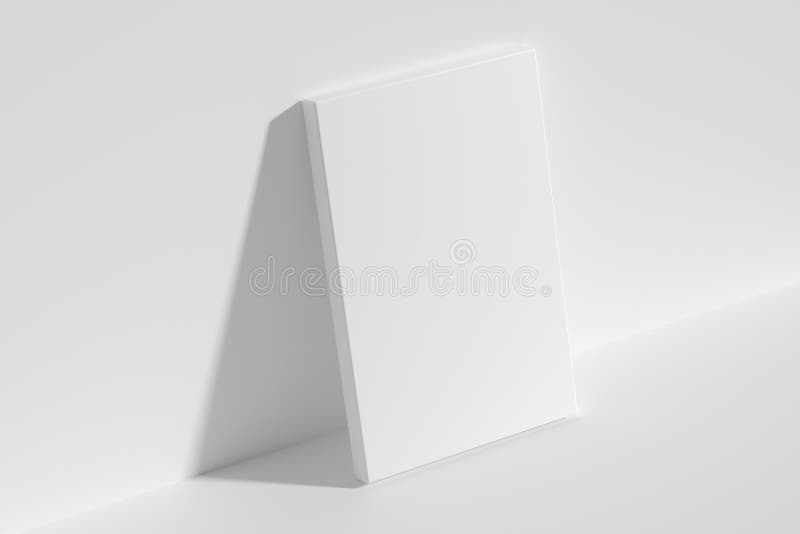 Rectangular Poster on Floor Leaning at Wall Top Diagonal View Stock ...