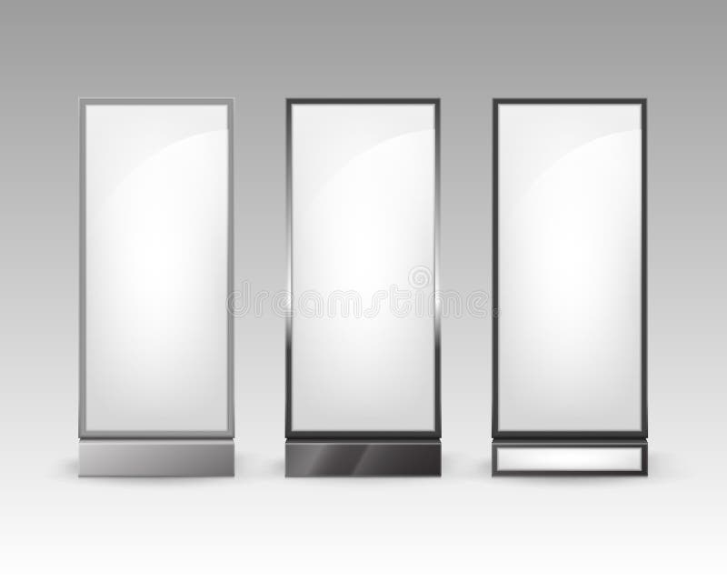 Rectangular Poster Pillars for Indoor Advertising Stock Vector ...