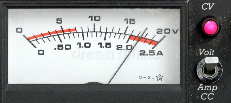 Rectangular Power Supply Display, Retro Style Stock Photo - Image of ...