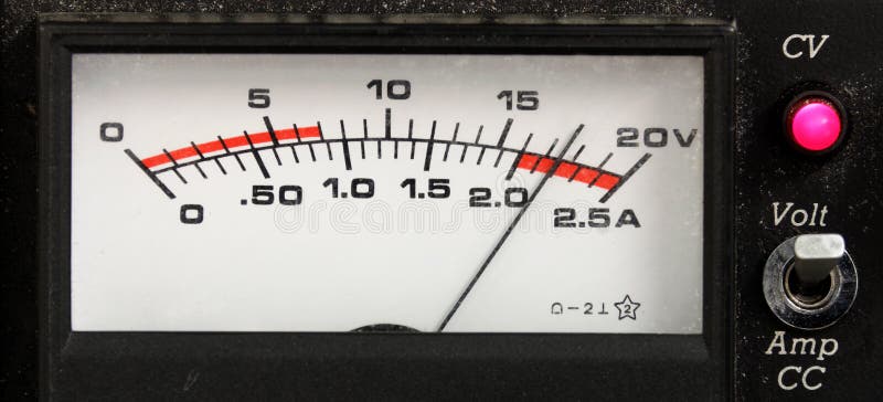 Rectangular Power Supply Retro Style Stock Photo - Image of meter ...