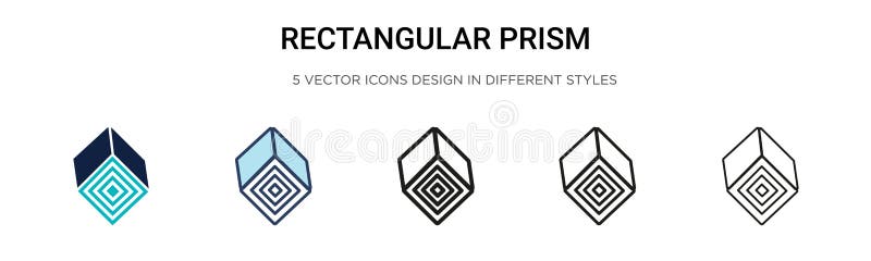 Rectangular Prism Outline Icon Stock Illustration - Illustration of ...