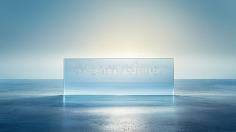 A Rectangular Prism-shaped Object Sits on a Reflective Surface, Casting ...