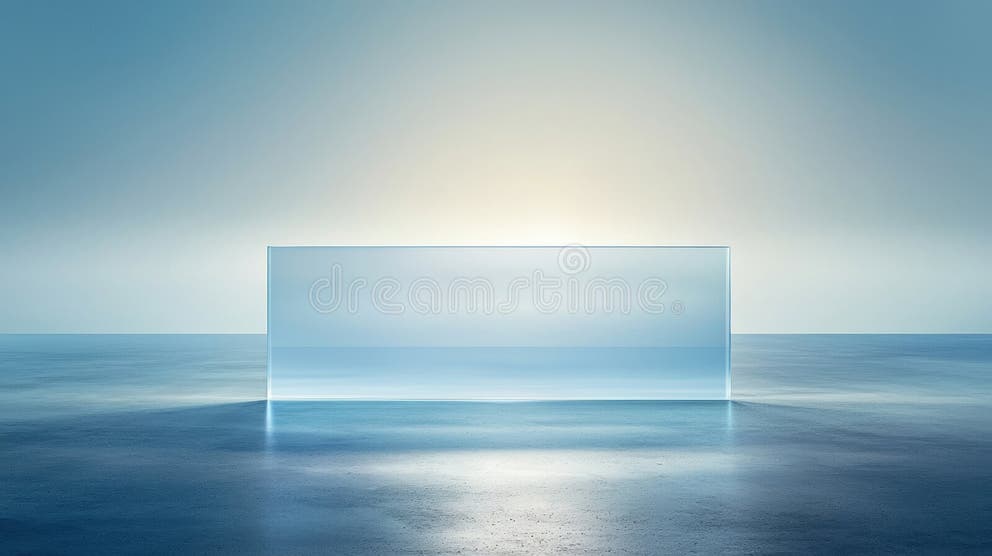 A Rectangular Prism-shaped Object Sits on a Reflective Surface, Casting ...
