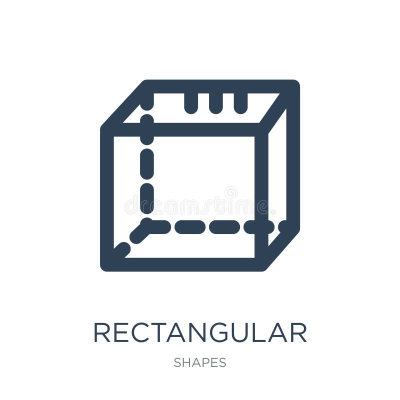Rectangular Prism Icon Vector Sign and Symbol Isolated on White ...