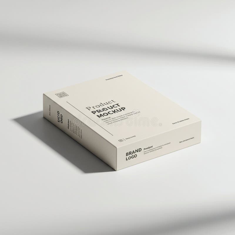 Rectangular Product Packaging Mockup with a Minimalist Design Lies on a ...
