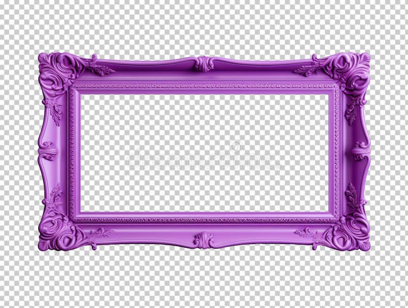 Rectangular Purple Frame Isolated on Transparent Background Stock Image ...