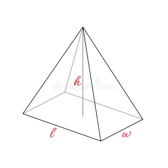 Rectangular Pyramid, Isometric Simple Picture. Geometric Figure with ...