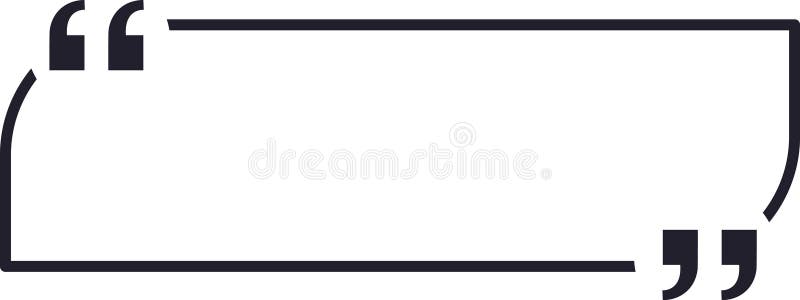 Rectangular Quote Box Featuring Quotation Marks, Framing an Empty Space ...