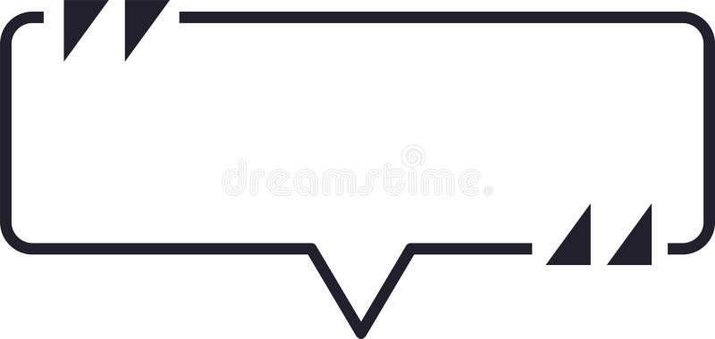 Rectangular Quote Box Featuring Triangles for Open and Closed Quotes ...