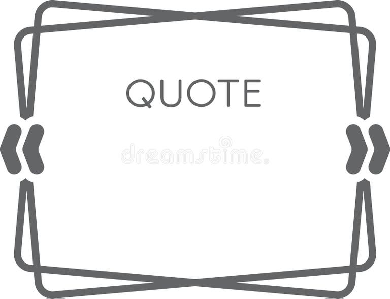Rectangular Quote Frame Featuring Stylish Quotation Marks, Inviting ...