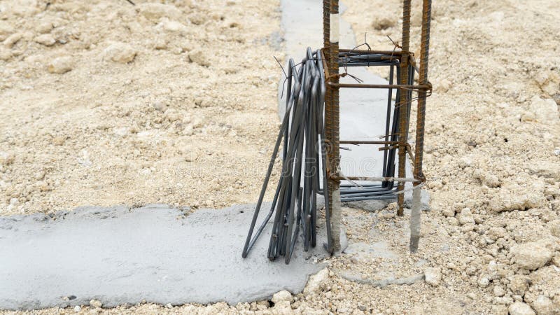 Rectangular Rebar is a Connection Point for Reinforcing Construction ...