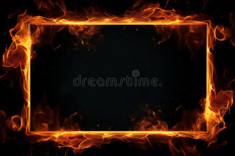 Rectangular Rectangle Fire Frame Simple. Generate Ai Stock Illustration ...