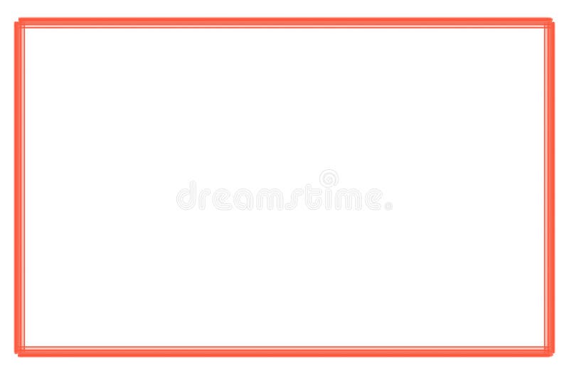 Rectangular Red Banner Frames, Borders, Painted on Transparent ...