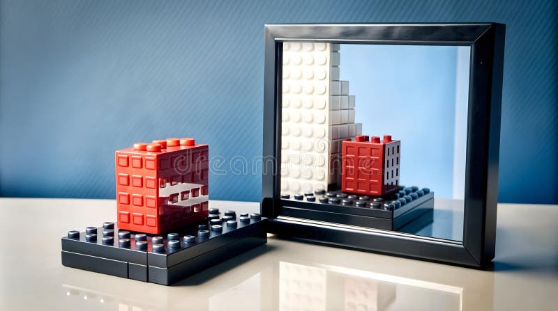 A rectangular red lego stock illustration. Illustration of realistic ...