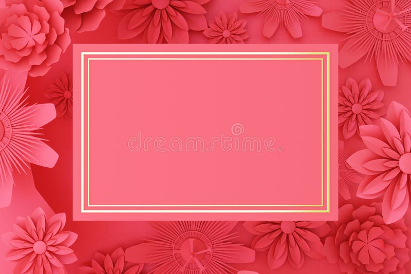 Rectangular Red Postcard Wallpaper Stock Illustration - Illustration of ...