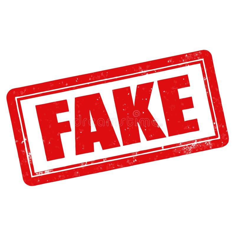 A Rectangular Red Stamp Clearly Shows the Word "FAKE" in Bold Letters ...
