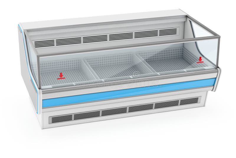 Rectangular Refrigerator Showcase Stock Illustration - Illustration of ...