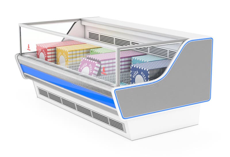 Rectangular Refrigerator Showcase Stock Illustration - Illustration of ...