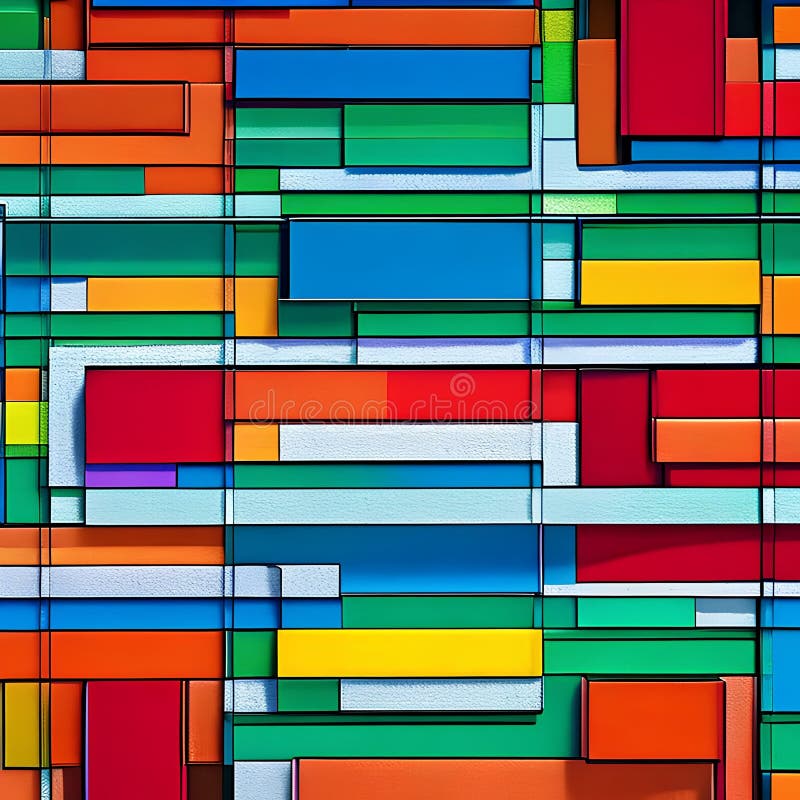 Rectangular Rhapsody: an Image of a Geometric Pattern Created with ...