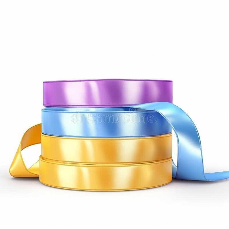 Rectangular Ribbon on White Background for Breast Cancer Awareness ...