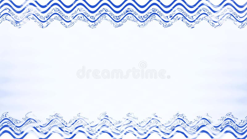 Rectangular Richly Decorated, Wavy Neon Glowing Blue Square Frame ...