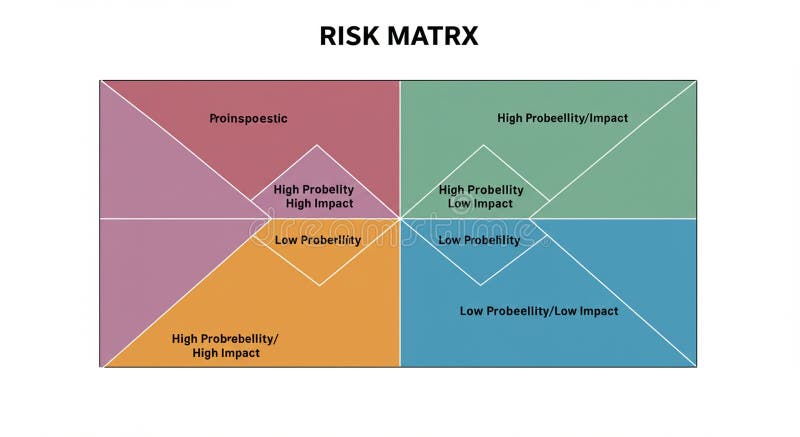 Rectangular Risk Matrix Divided into Six Color-coded Sections. Each ...
