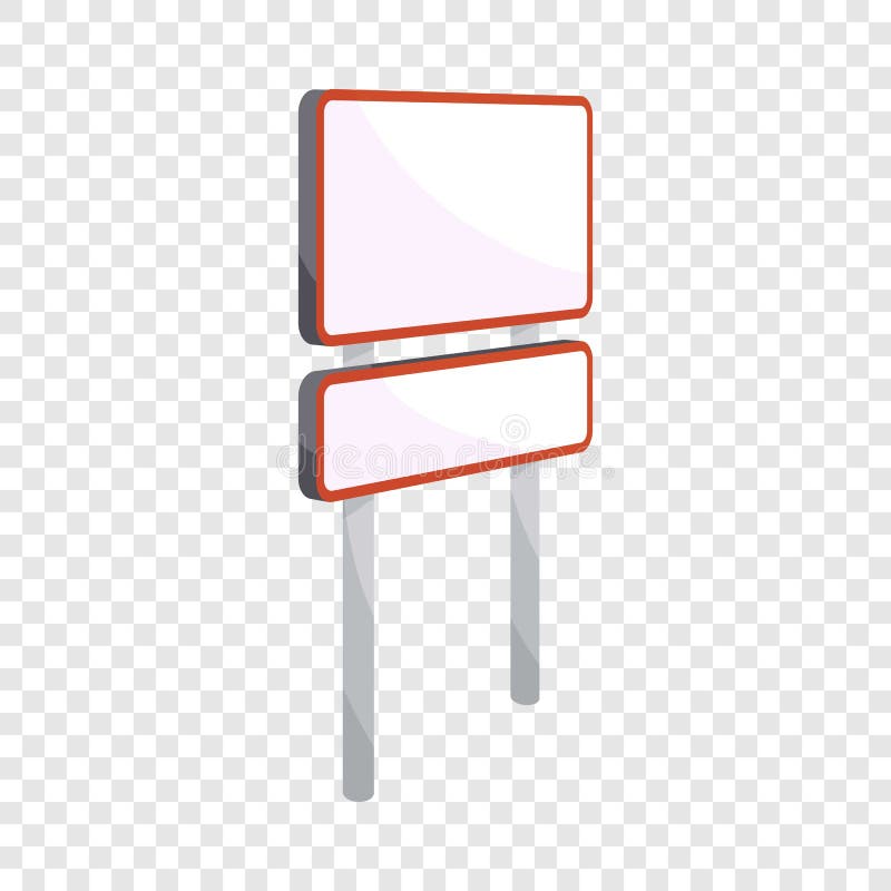 Rectangular Road Sign Icon, Cartoon Style Stock Vector - Illustration ...