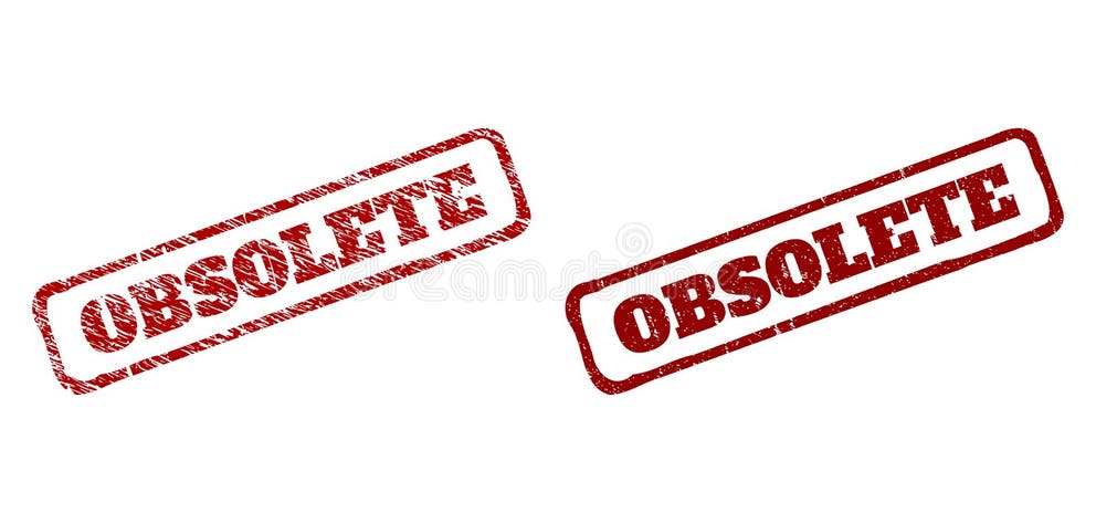 OBSOLETE Red Rough Rectangular Stamps with Distress Textures Stock ...