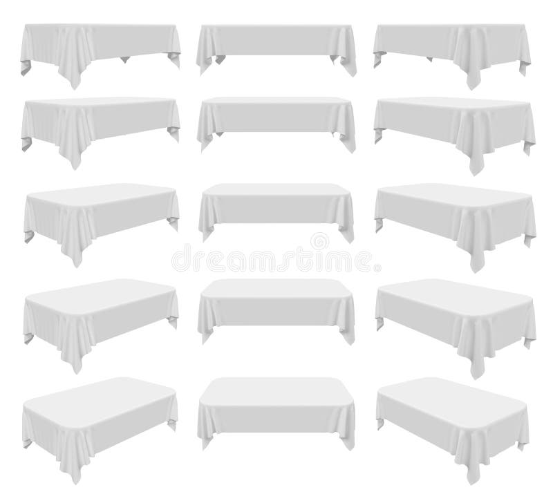 Rectangular Table White Tablecloth Stock Illustrations – 463 ...