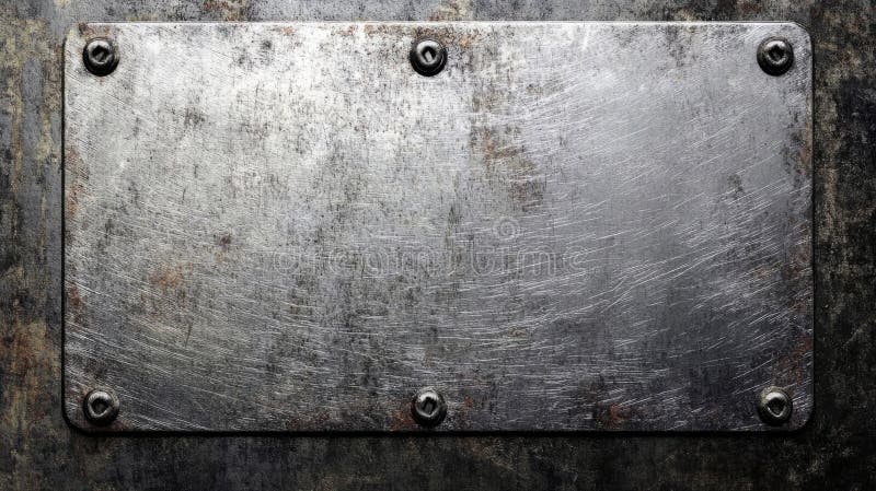 Rectangular Rusted Metal Plate Background Stock Illustration ...
