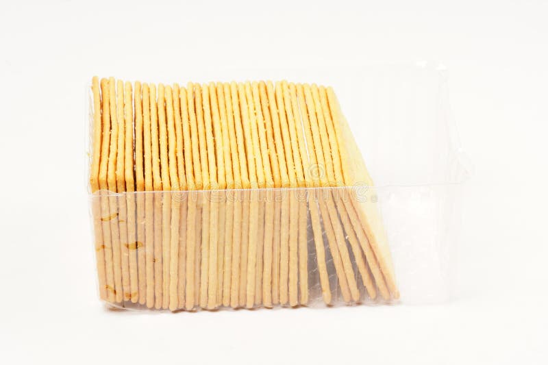 Rectangular, Savory Salty Cheese-flavored Biscuits with a Golden-yellow ...