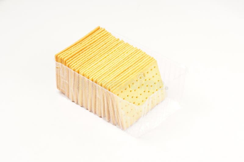 Rectangular, Savory Salty Cheese-flavored Biscuits with a Golden-yellow ...