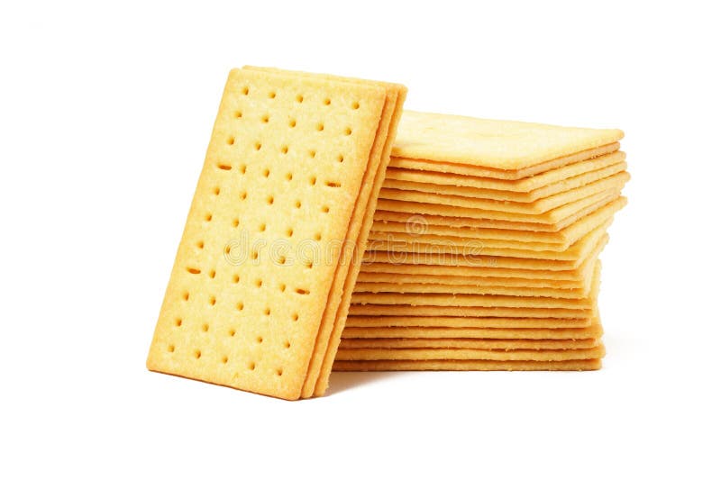 Rectangular, Savory Salty Cheese-flavored Biscuits with a Golden-yellow ...