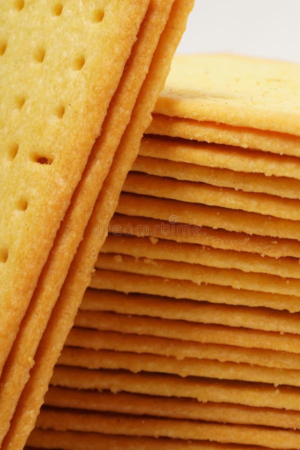 Rectangular, Savory Salty Cheese-flavored Biscuits with a Golden-yellow ...
