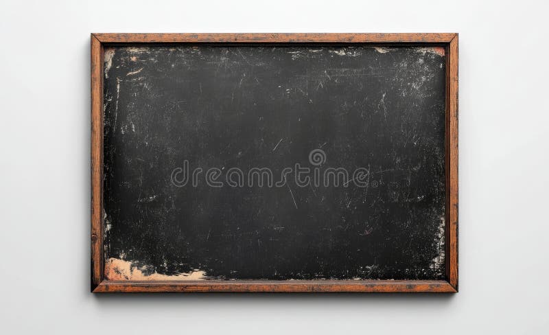 Rectangular School Blackboard Stock Image with a White Background ...