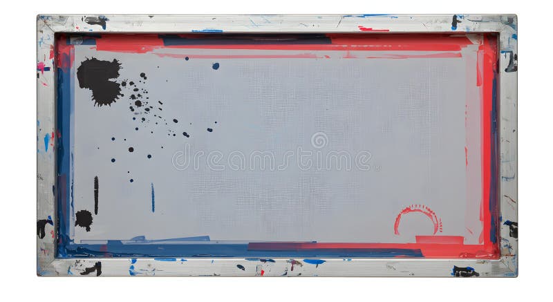 Used Screen Printing Frame with Ink Splatters, Ai Generated Stock ...