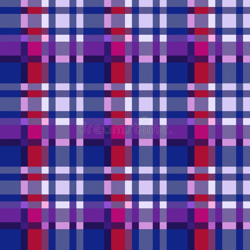 Rectangular Seamless Pattern in Blue, Violet and Pink Hues Stock Vector ...