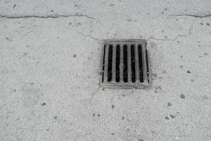 Rectangular sewage stock photo. Image of clogged, grate - 126563124