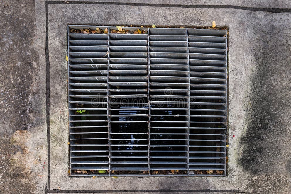 Rectangular Sewer with a Rust and Holes Stock Photo - Image of ...