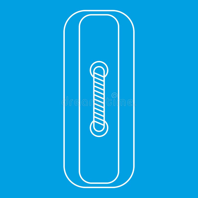 Rectangular Sewing Button Icon, Outline Style Stock Vector ...