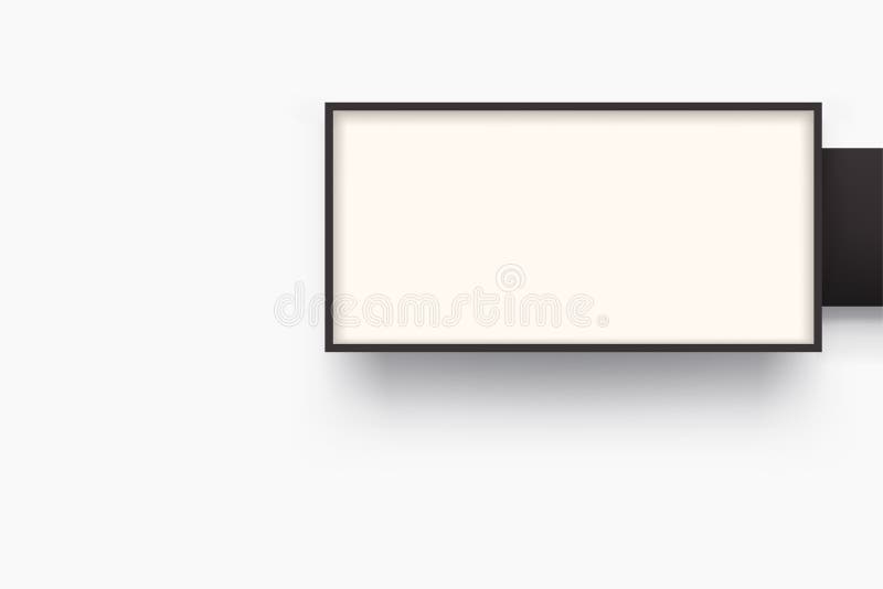Rectangular Shape of Light Box Front View Stock Vector - Illustration ...