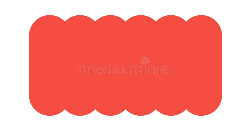 Rectangular Shape Uneven Curvy Edge Stock Vector - Illustration of ...