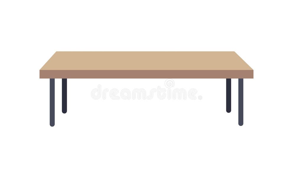 Rectangular Shaped Table, Vector Illustration Stock Vector ...