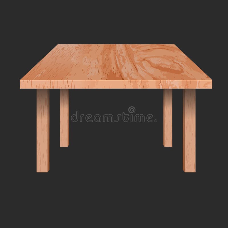 Rectangular Shaped Table on White Stock Photo - Illustration of object, isolated: 301671956