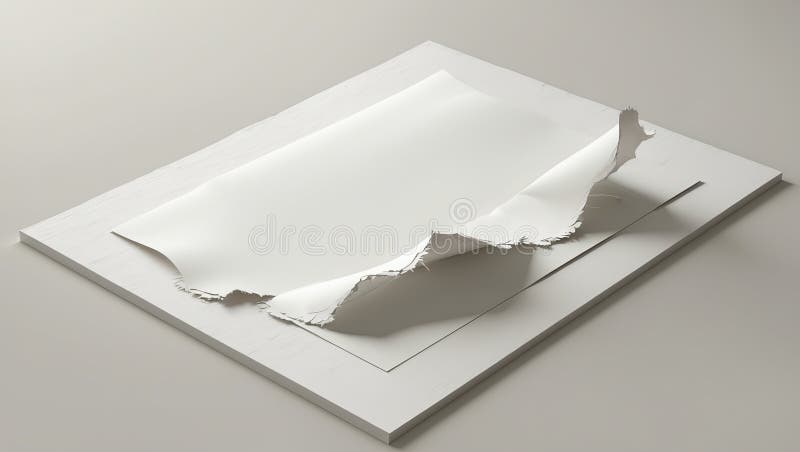 A Rectangular Sheet of White Paper, Its Surface Smooth and Matte Stock ...