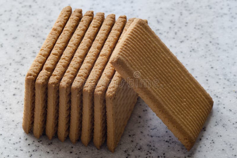 Rectangular Shortbread Cookies on a Light Marble Top. Homemade Baking ...