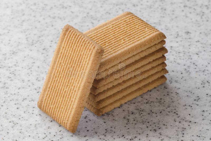 Rectangular Shortbread Cookies on a Light Marble Top. Homemade Baking ...